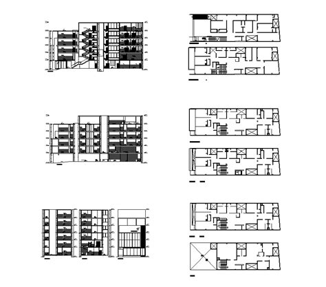 Clinic Building Structural Plan Detail Elevation 2d View Autocad File