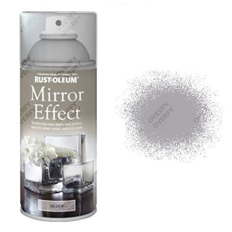 Rust Oleum Silver Mirror Effect Spray Paint Gloss 150ml Sprayster
