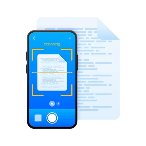 Premium Vector Document Scanner In Smartphone Phone Interface Template Digital Scanner
