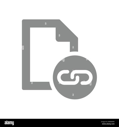 Linked Document Vector Icon File And Link Symbol Stock Vector Image