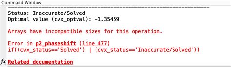 A Cvxstatussolved If Statement Problem Cvx Forum A Community