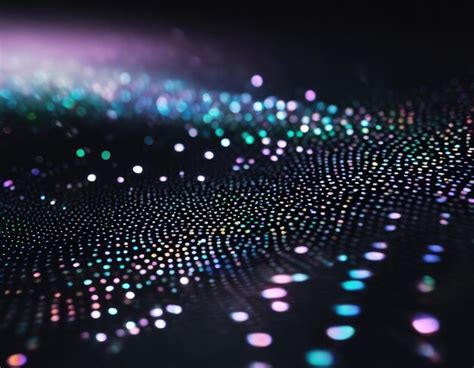 Abstract Background With Glowing Lines And Dots In Black And White Colors Premium Ai Generated