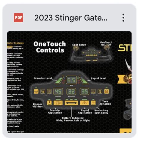 Product Spec Sheets Stinger Equipment