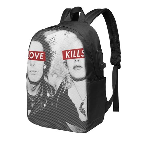Sid And Nancy Sex Pistols Backpack Fashion Travel Backpack Laptop Backpack 17 Inch External Usb