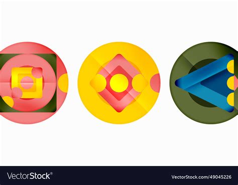 Triangles And Circles Abstract Background Vector Image