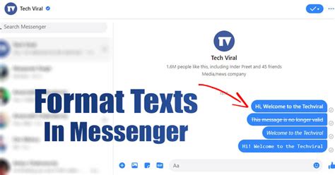 How To Send Bold Italics Etc Text Messages On Messenger