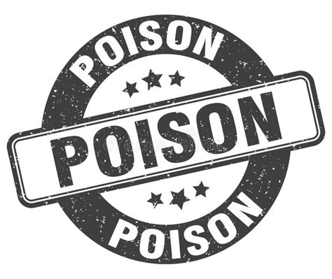 Poison Stamp Poison Label Round Grunge Sign Stock Vector