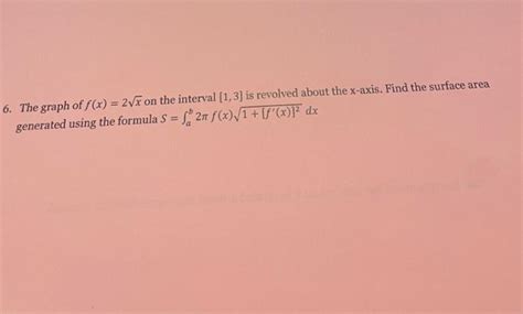 solved 6 the graph of f x 2 sqrt{x} on the