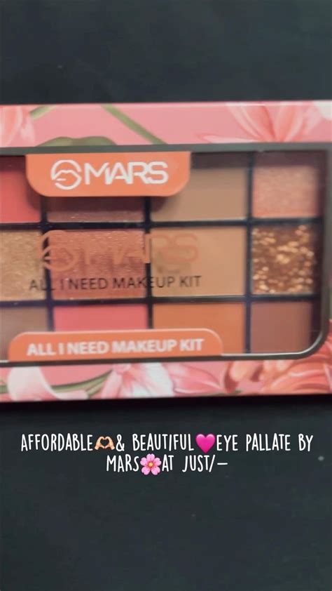Mars All I Need Pallet🫶🏻💕 Eye Makeup Tutorial Makeup Kit Mars Makeup