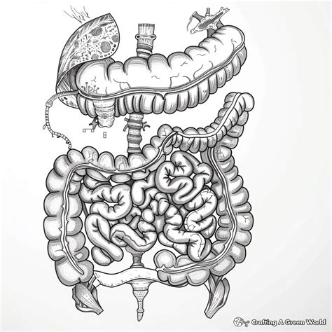 Digestive System Coloring Page Az Coloring Pages Editor