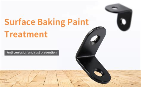 Soogree 20 Pcs L Bracket Corner Brace Sets Black Stainless Steel Corner Bracket With