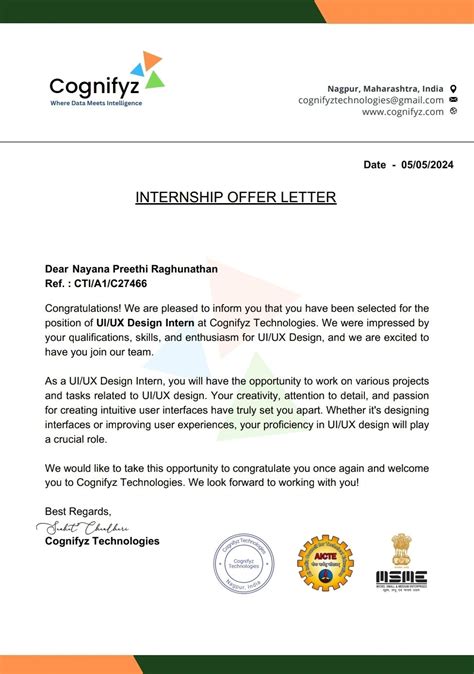 Nayana Preethi Raghunathan On Linkedin Cognifyz Cognifyztech