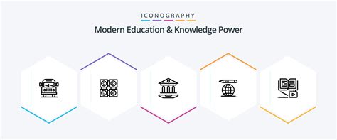 Modern Education And Knowledge Power 25 Line Icon Pack Including Growth Knowledge Growth
