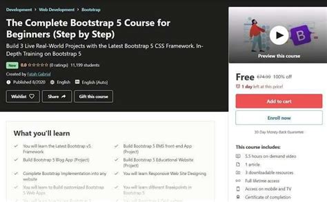 100off The Complete Bootstrap 5 Course For Beginners Step By Step R