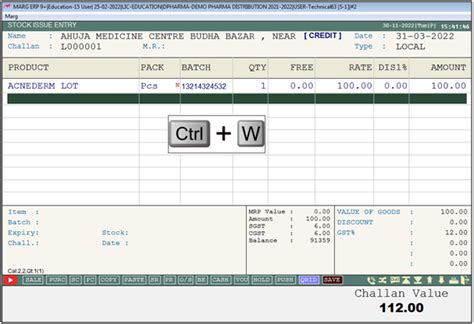 How To Create Stock Issue Entry In Marg Software