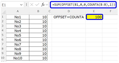 【excel】offset関数の使い方｜範囲を動的に指定して集計・平均も自由自在！ 元excel初心者の業務効率化探求道