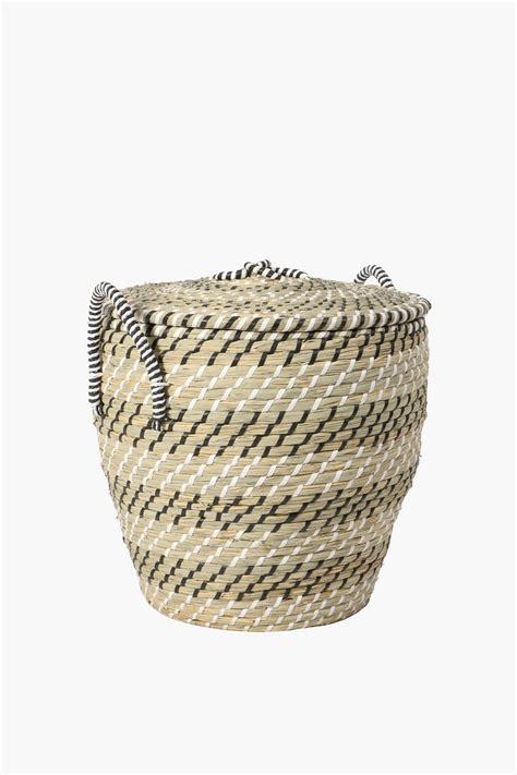 Straw Laundry Basket Large