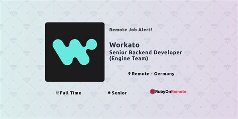 join workato as a senior backend developer engine team r rubyonremote