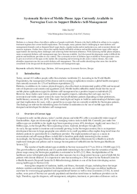 Pdf Systematic Review Of Mobile Phone Apps Currently Available To Norwegian Users To Support