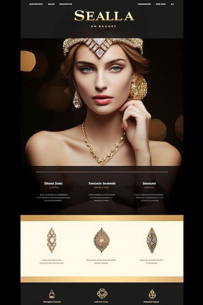 Premium Photo Luxurious Web Layout With Custom Designs For Different