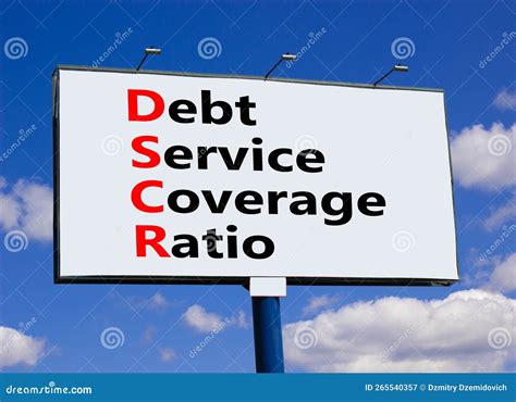 Dscr Debt Service Coverage Ratio Symbol Concept Words Dscr Debt Service Coverage Ratio On Big