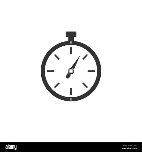 Vector Illustration Flat Design Timer Clock Time Icon Stock Vector Image Art Alamy