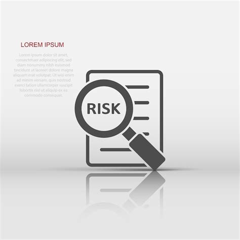 Premium Vector Risk Management Icon In Flat Style Document Vector