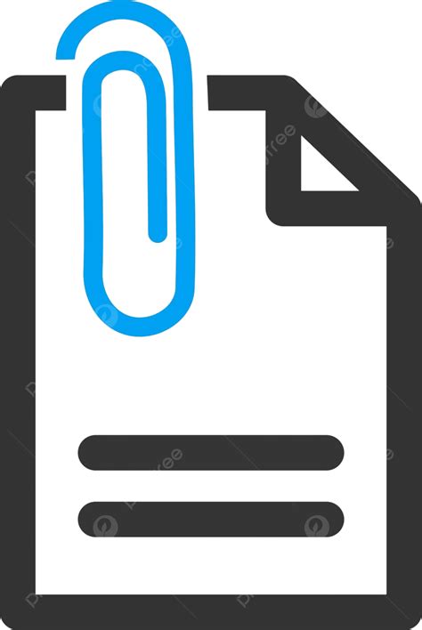 Attach Document Icon Note Fastener File Vector Note Fastener File