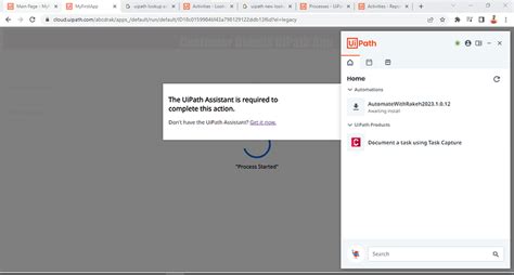 Error For Uipath Apps The Uipath Assistant Is Required To Complete This Action Apps Uipath