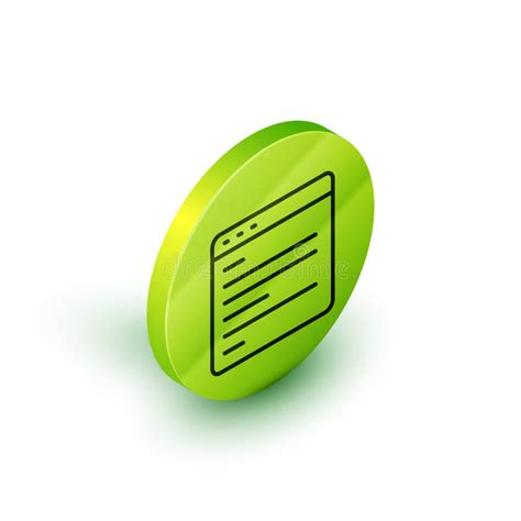 Isometric Line Computer Api Interface Icon Isolated On White Background Application Programming