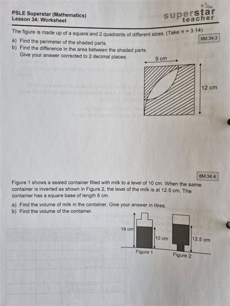 P6 Superstar Teacher Mathematics Worksheets Hobbies And Toys Books Worksheets Library