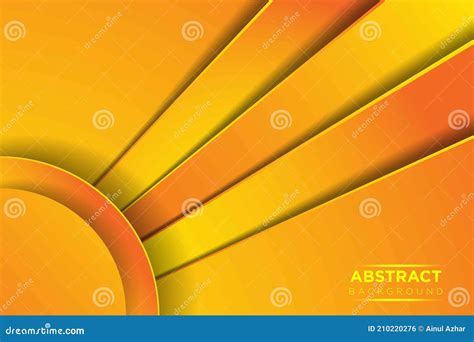 Abstract 3d Circle Papercut Layer Orange Background Stock Vector Illustration Of Background