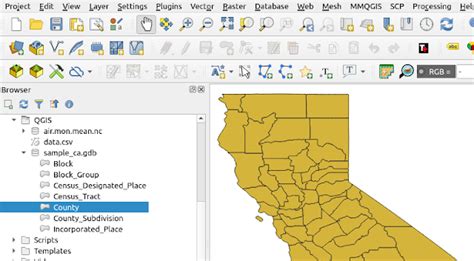 how to open esri geodatabase in qgis