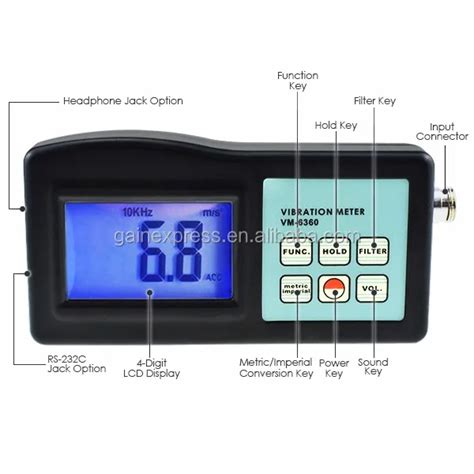 디지털 진동 측정기 Vibrometer 게이지 테스터 분석기 10hz 10khz 측정 가속 속도 변위 Rpm 주파수 Buy