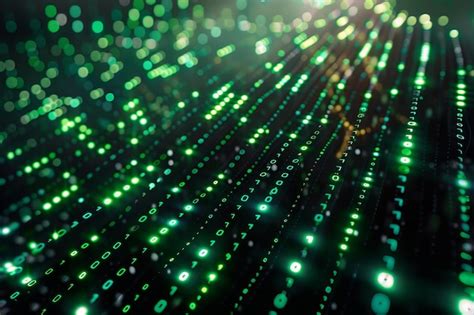 Premium Photo Depicting A Digital Matrix Background With Binary Code In Shades Of Green