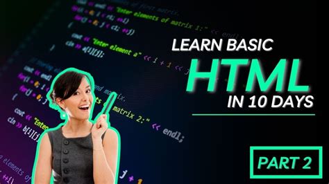 Learn Html In 10 Days For Beginners Part 2 😀