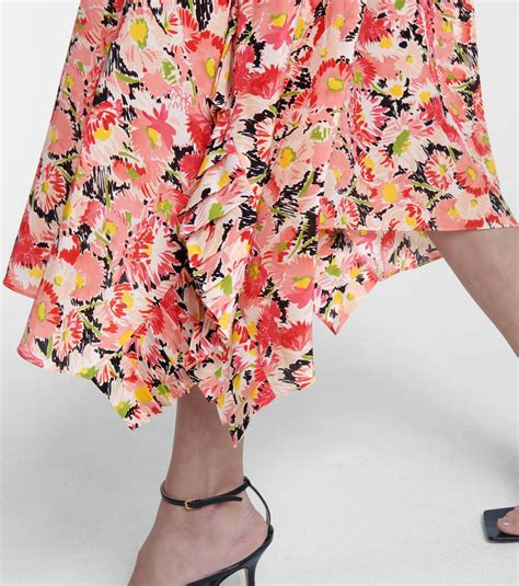 Stella Mccartney Ashlyn Floral Silk Midi Skirt Stella Mccartney