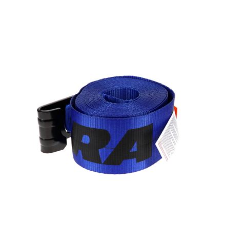 4” X 30 Blue Flat Hook Winch Strap