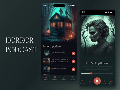 Mobile App For Horror Podcast Behance