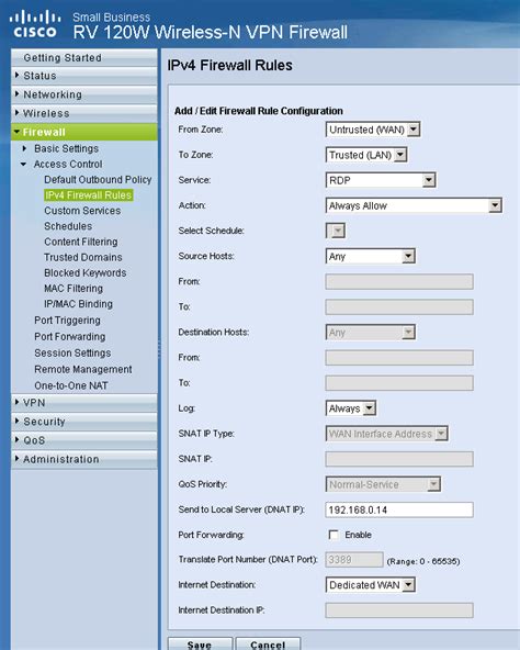 Issue With Remote Rdp On Rv 120w Cisco Community