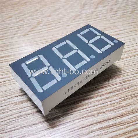 056 Triple Digit 7 Segment Led Display Common Anode Ultra Bright Red For Temperature Control