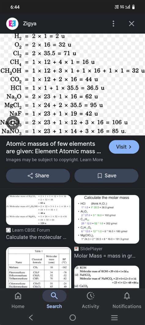 Calculate The Molecular Mass Of The Following Compounds Mathrm{h 2co 3