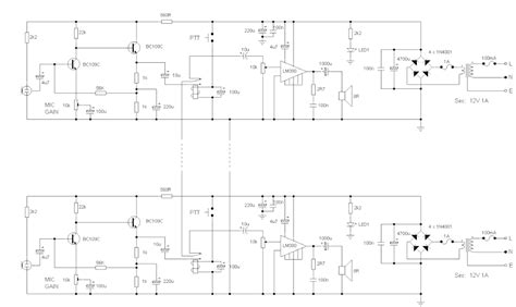Audio Intercom By Lm380 And Bc109c Eeweb