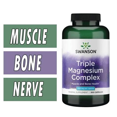 Triple Magnesium Complex Swanson Muscle And Bone Health