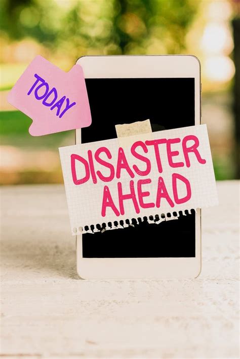 Conceptual Display Disaster Ahead Concept Meaning Contingency Planning Forecasting A Disaster
