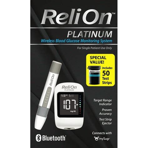 Relion Platinum Blood Glucose Meter Kit