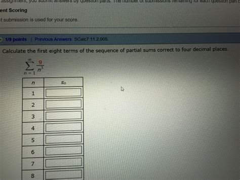 Solved Calculate The First Eight Terms Of The Sequence Of Chegg Com