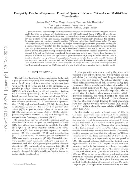 Pdf Demystify Problem Dependent Power Of Quantum Neural Networks On