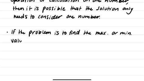 This Solution Seems To Only Deal With One Number Without Considering The Fact That There Are