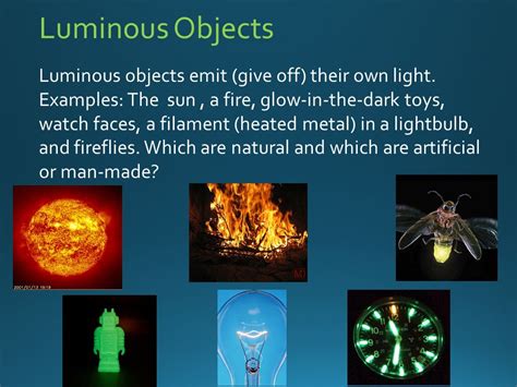 Essential Questions What Is Light Light Luminous Objects Luminous